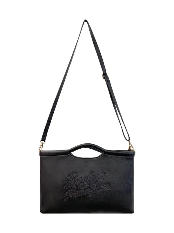 LILLY LOVES Vegan Leather Clutch - Black