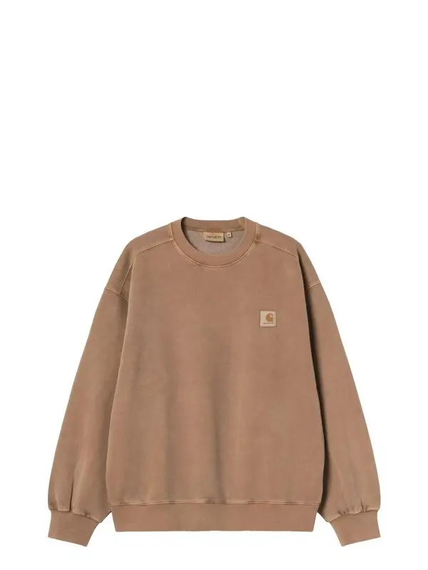 Carhartt Work In Progress Logo Cotton Sweatshirt - Brown