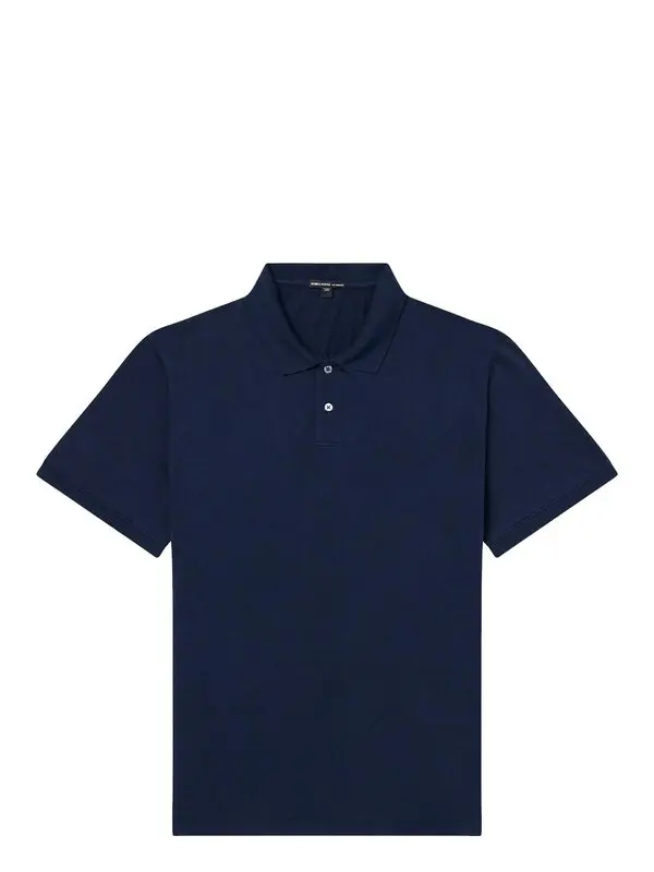 JAMES PERSE Cotton-jersey Polo Shirt - Blue