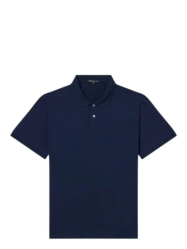 JAMES PERSE Cotton-jersey Polo Shirt - Navy