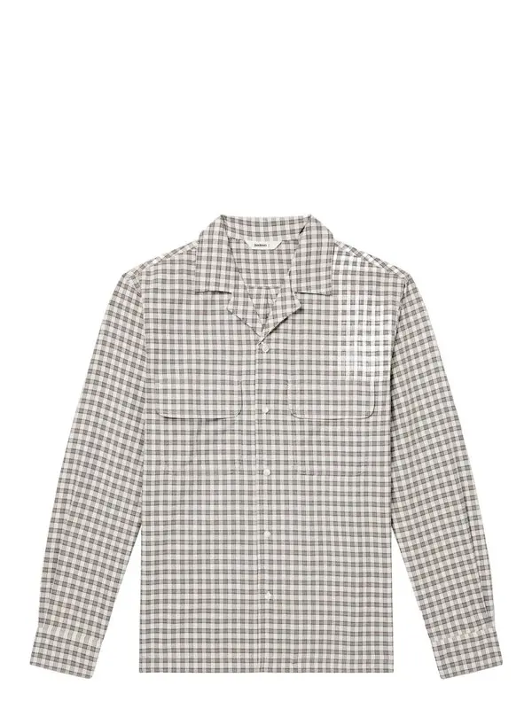 3sixteen Checked Cotton Shirt - Beige
