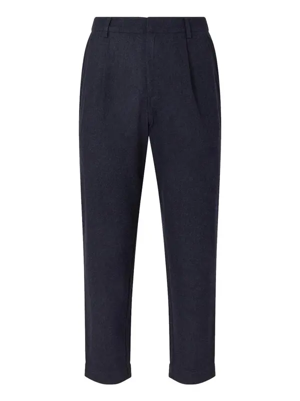 Folk Assembly Straight-leg Wool-blend Suit Trousers - Blue