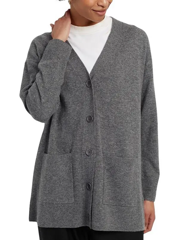 Chinti & Parker Long Wool-cashmere Cardigan - Grey