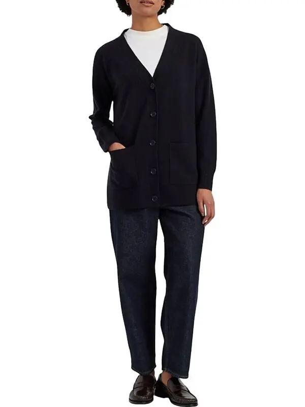 Chinti & Parker Long Wool-cashmere Cardigan - Navy