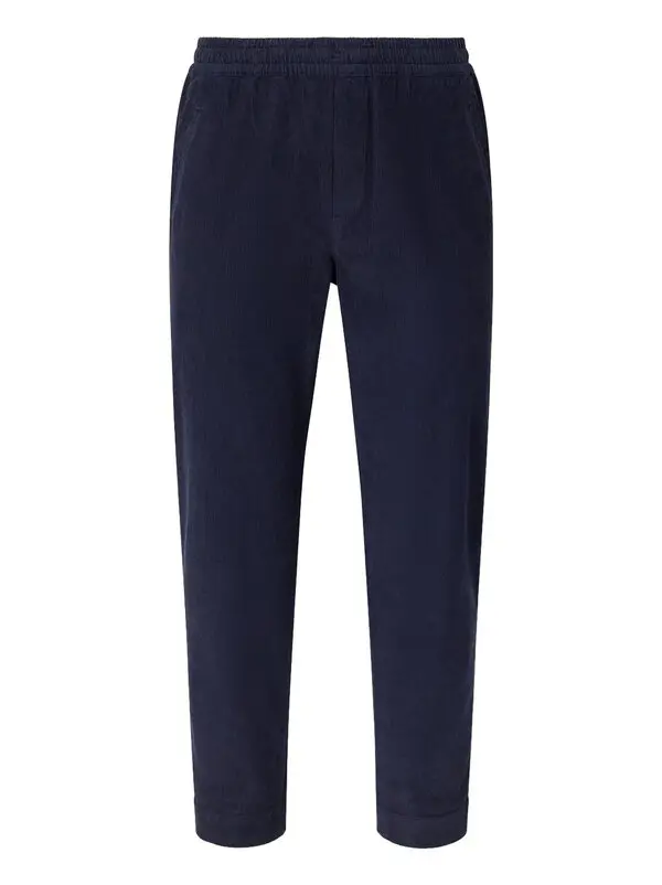 Folk Brushed Cotton Corduroy Trousers - Blue
