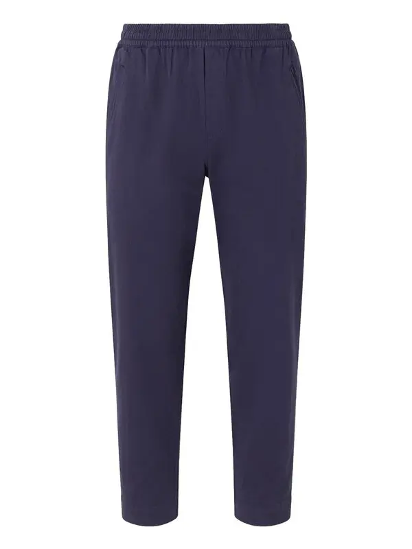 Folk Drawcord Assembly Brushed Cotton Trousers - Blue