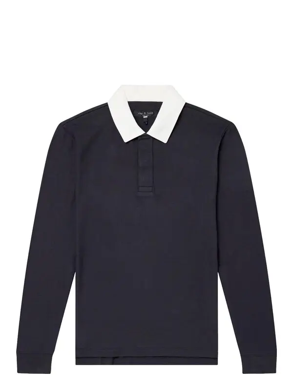Rag & Bone Cotton-piqué Polo Shirt - Black