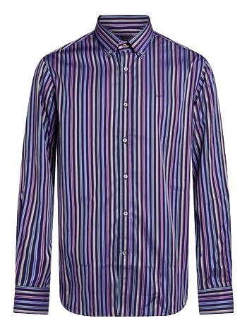 Paul & Shark Silver Collection Shirt Midnight Size Cotton - Blue