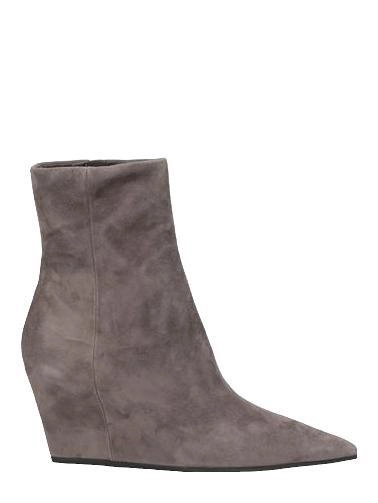 VIC MATIE Suede Ankle Boots With Wedge Heel - Grey