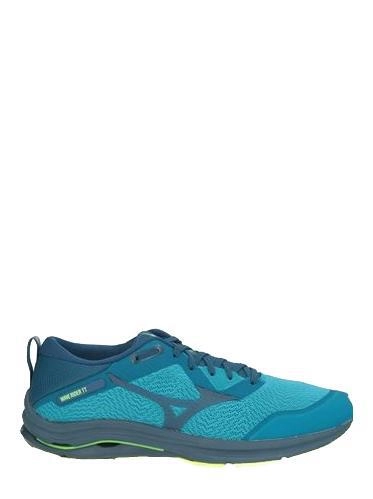 Mizuno Wave Rider Tt Sneakers In Deep Teal Textile - Green