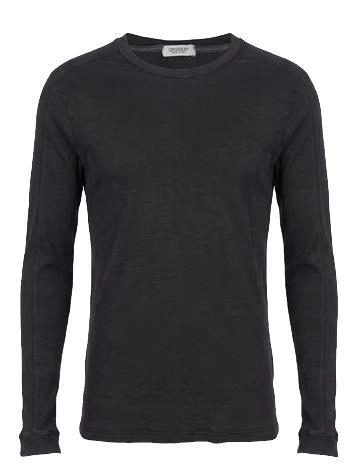 Crossley Cotton Elastane Long Sleeve Sweater - Grey