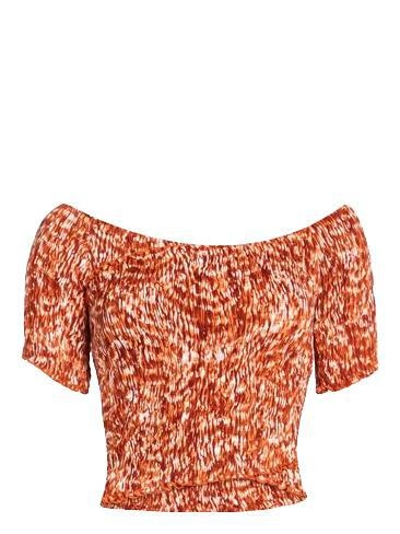 Poupette St Barth Viscose Printed Top - Orange