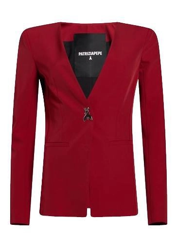 Patrizia Pepe Single-breasted Blazer - Red