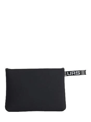 LA FILLE DES FLEURS Clutch With Logo Detail - Black