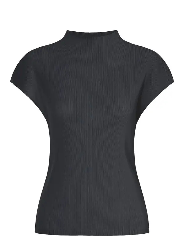 Issey Miyake Mist Plissé Blouse - Gray