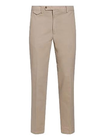 PAOLONI Pants Size Cotton, Elastane - Beige