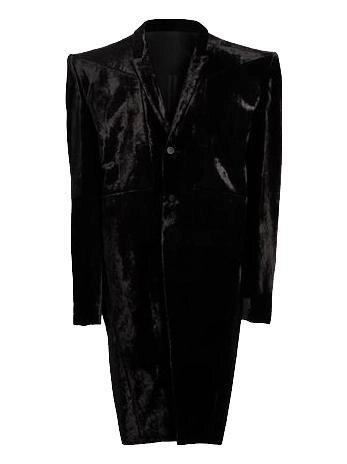 Rick Owens Single-breasted Viscose Silk Coat - Black
