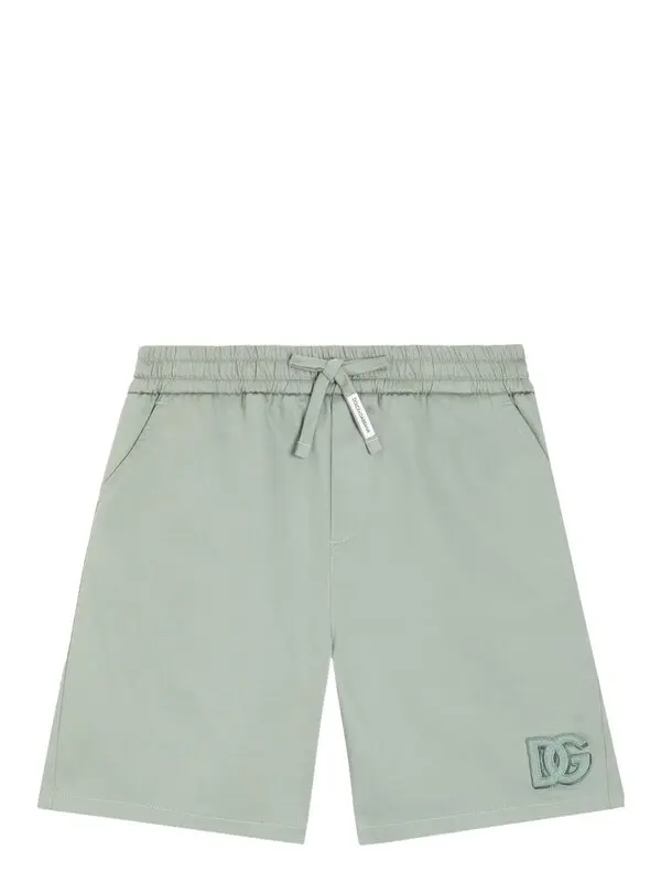 Dolce & Gabbana Cotton Sateen Bermuda Shorts - Green