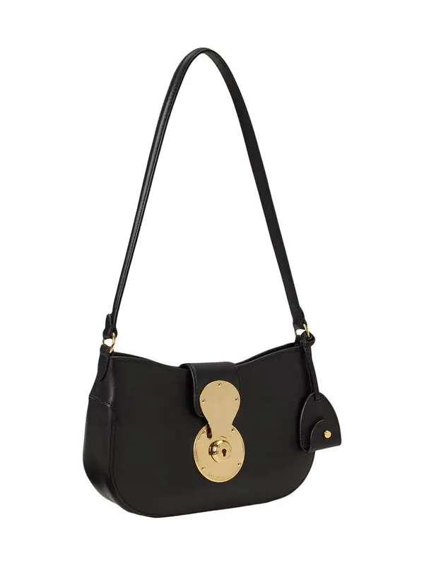 Ralph Lauren Small Calfskin Ricky Shoulder Bag - Black