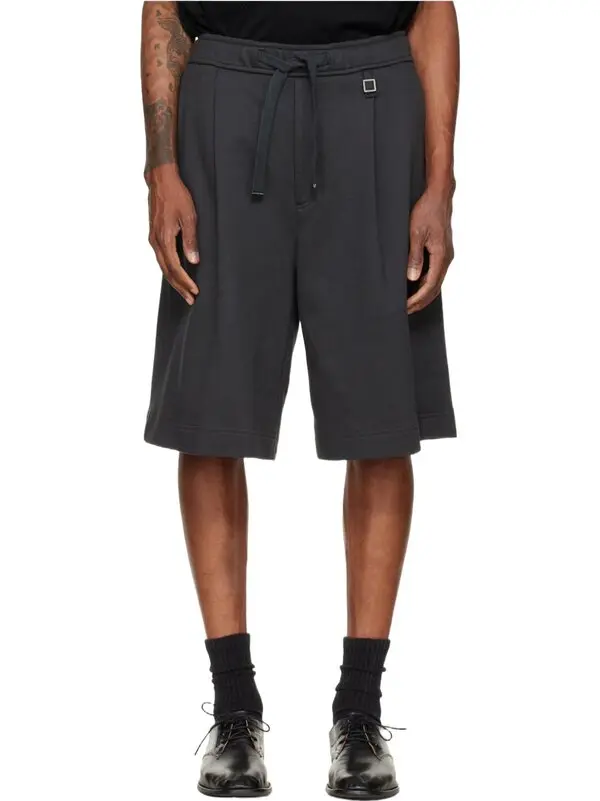 WOOYOUNGMI Pleated Drawstring Shorts - Grey