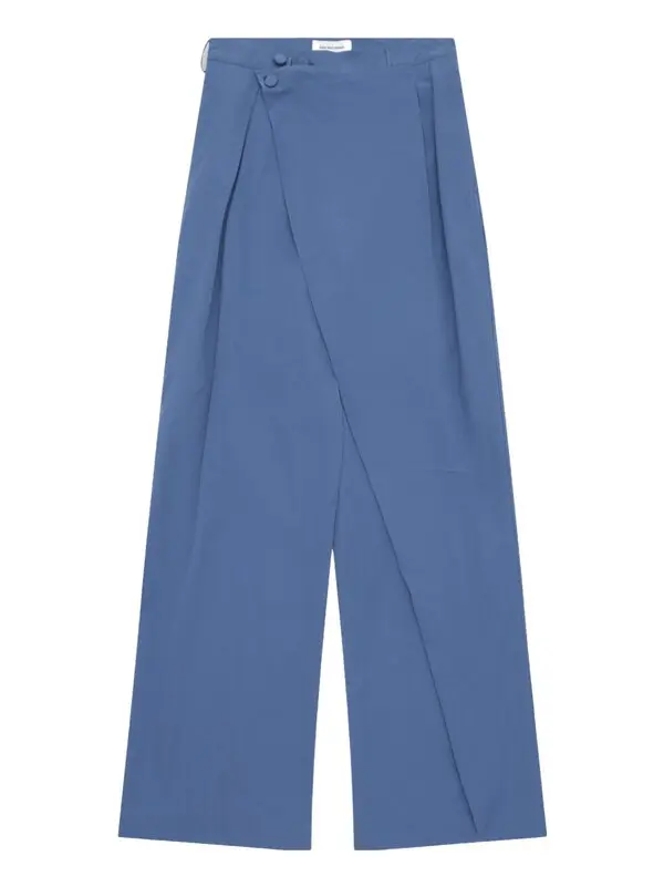 KIKO KOSTADINOV Wrap-style Wide-leg Trousers - Blue