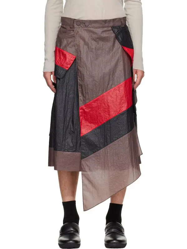 KIKO KOSTADINOV Asymmetrical Panelled Shorts - Multi-color