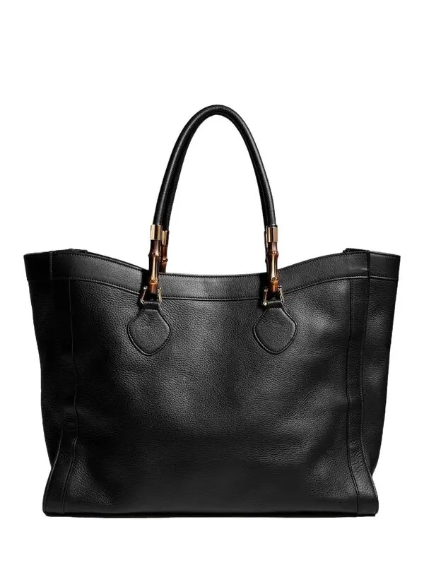 Gucci Bamboo Handle Large Tote - Black