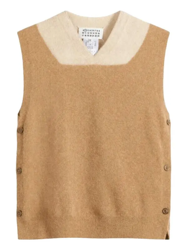 MAISON MARGIELA Fuse Knit Vest - Brown