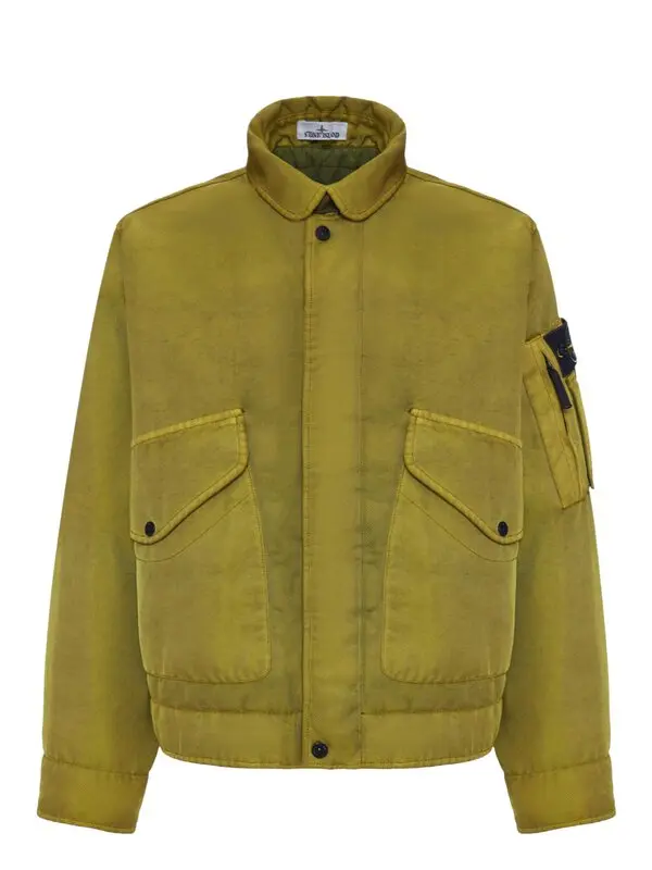Stone Island Cropped Utility Jacket With Patch Pockets - Cactus