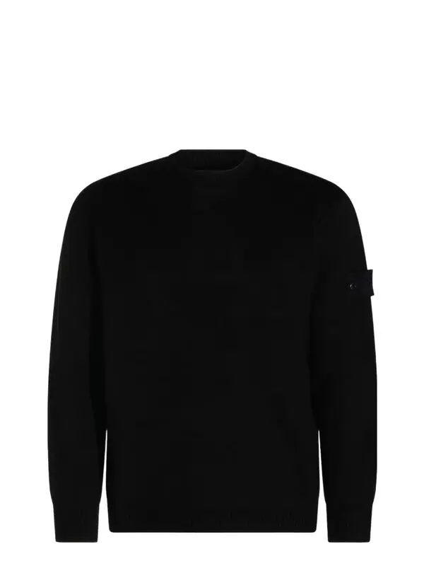 Stone Island Long Sleeve Crew Neck Pullover - Black