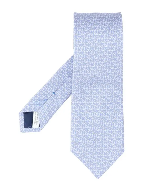 FERRAGAMO Gancino Tie - Light Blue