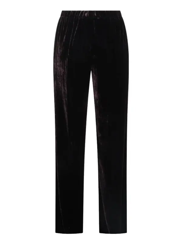 Antonelli Firenze Velvet Straight-leg Trousers - Black