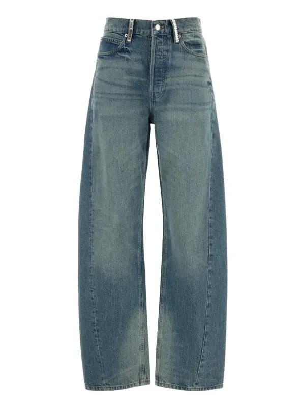 Alexander Wang Vintage Effect Straight Leg Jeans - Blue
