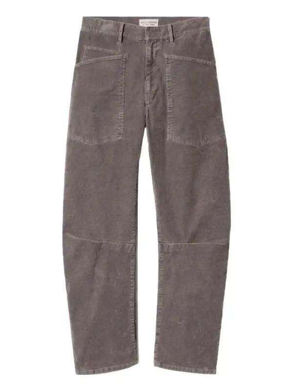 NILI LOTAN Tapered Trousers With Belt Loops - Grey