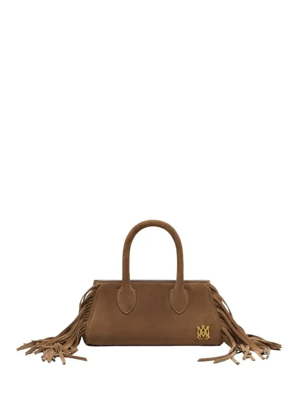 Amiri Suede Fringe Micro Honey Bag - Brown