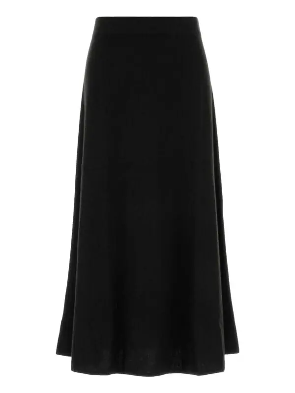 LISA YANG Elastic-waist A-line Skirt - Black