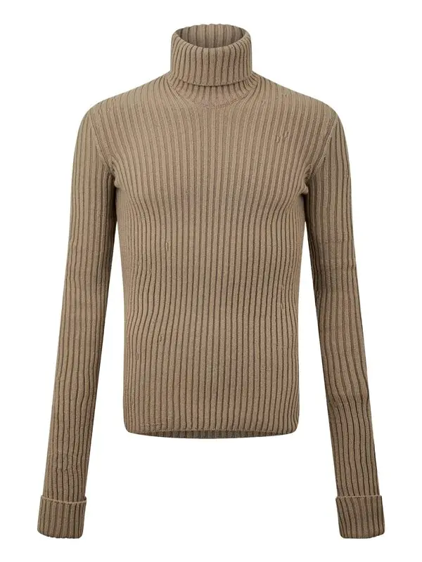 Bottega Veneta Ribbed Turtleneck Jumper - No