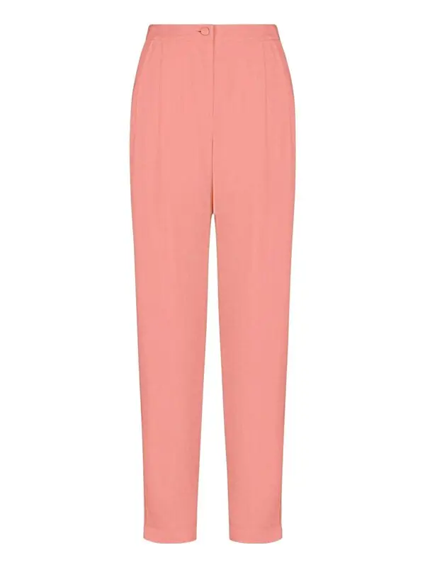 Emporio Armani High-waisted Tapered Trousers - Pink