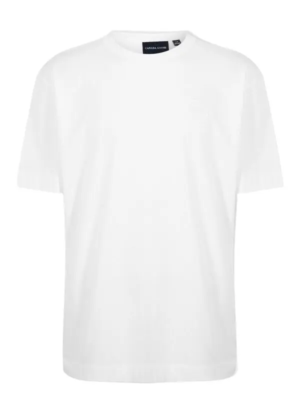 Canada Goose Classic Embroidered Logo Shortsleeve Tshirt - White