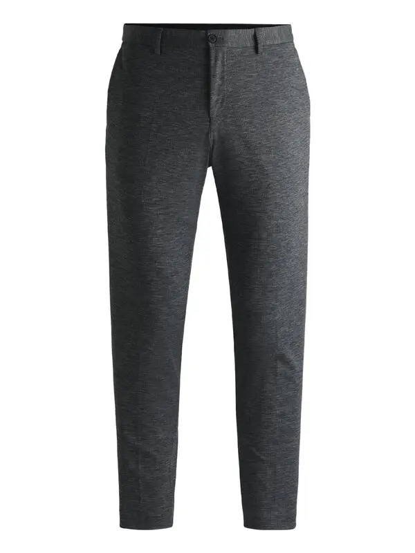 Hugo Boss Heather Cropped Casual Trousers - Grey