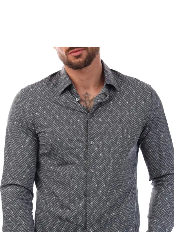 Emporio Armani Darkgrey Longsleeve Shirt - Black