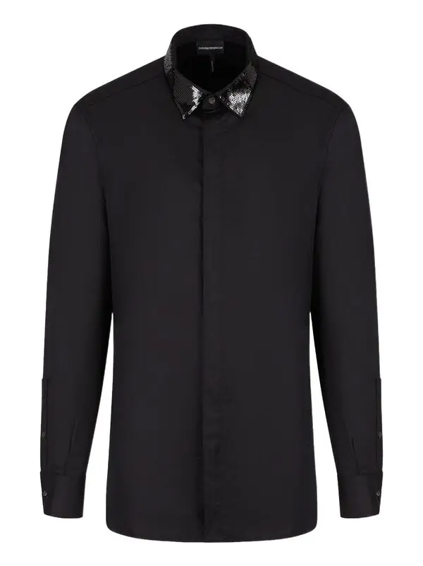 Emporio Armani Longsleeve Dress Shirt - Black