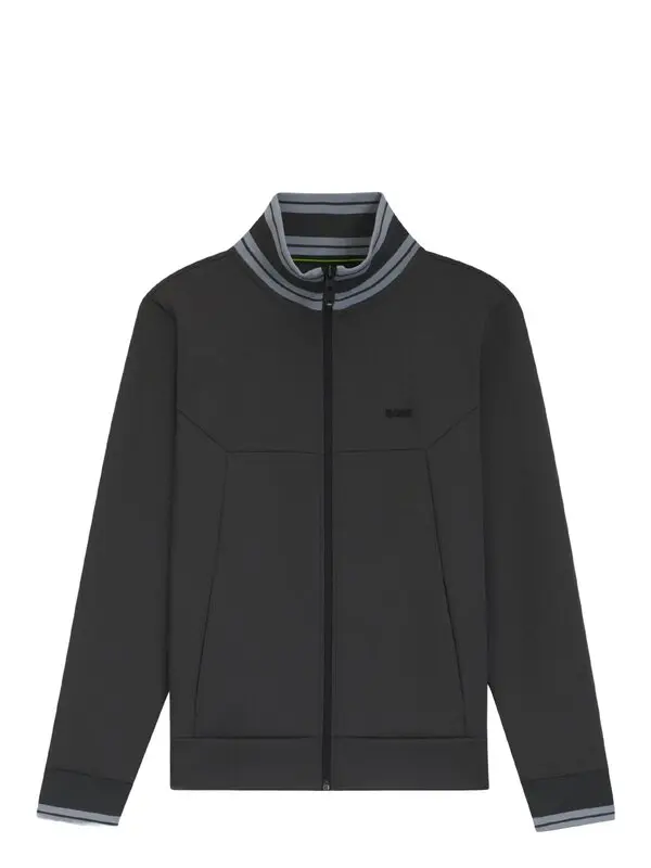 Hugo Boss Dark Stand-collar Zip-up Track Jacket - Grey