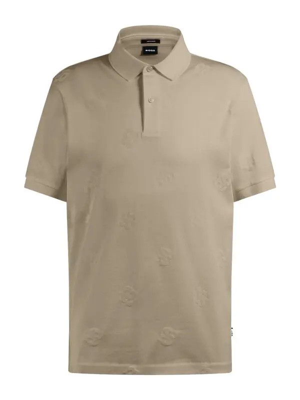 Hugo Boss Embossed Polo Shirt - Nude