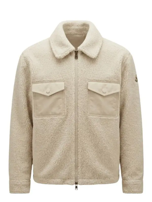 Moncler Long Sleeve Fleece Jacket - Cream