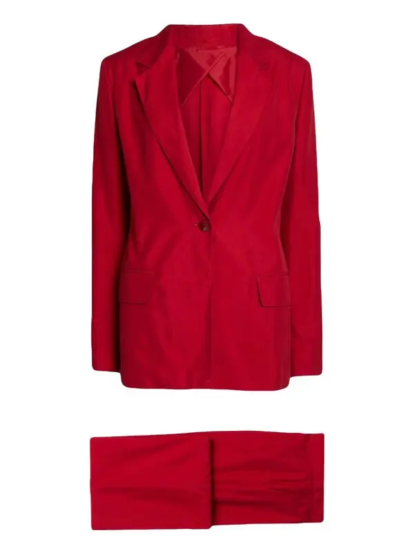 Max Mara Solid-color Tailored Suit With Trousers - Red