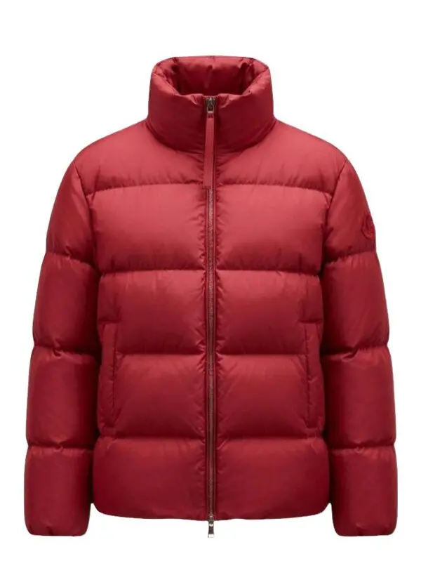 Moncler Long-sleeved Padded Jacket With High Neck - Red