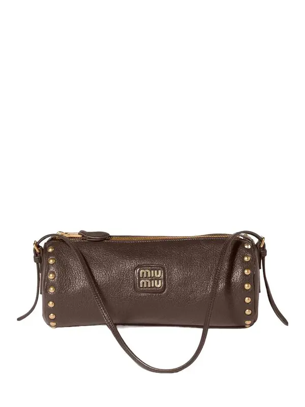 Miu Miu Leather Pouch - Mahogany