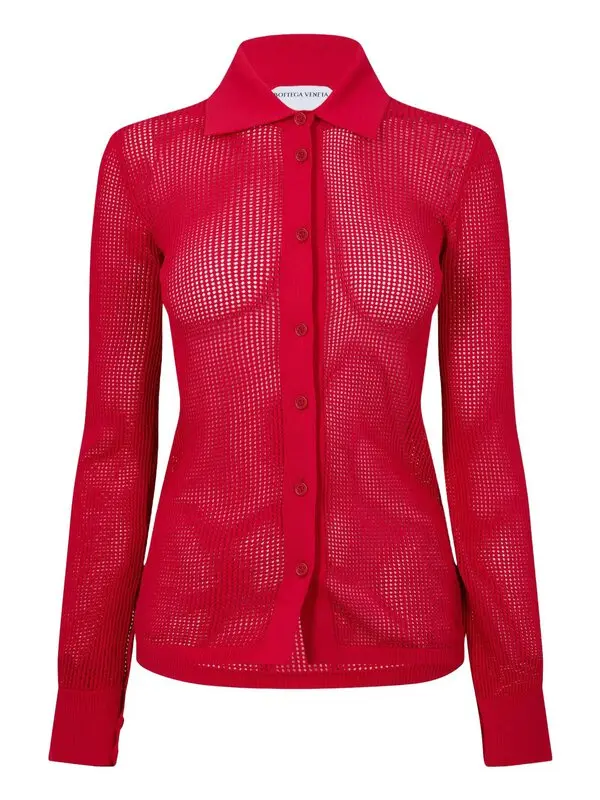 Bottega Veneta Simple Knitted Sweater - Red