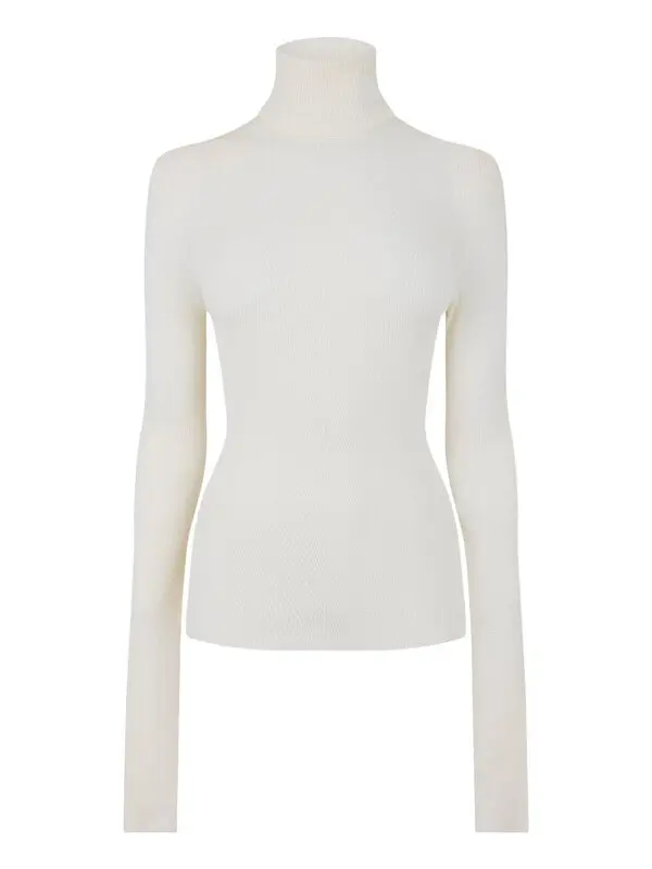 Bottega Veneta Simple Knitted Sweater - White